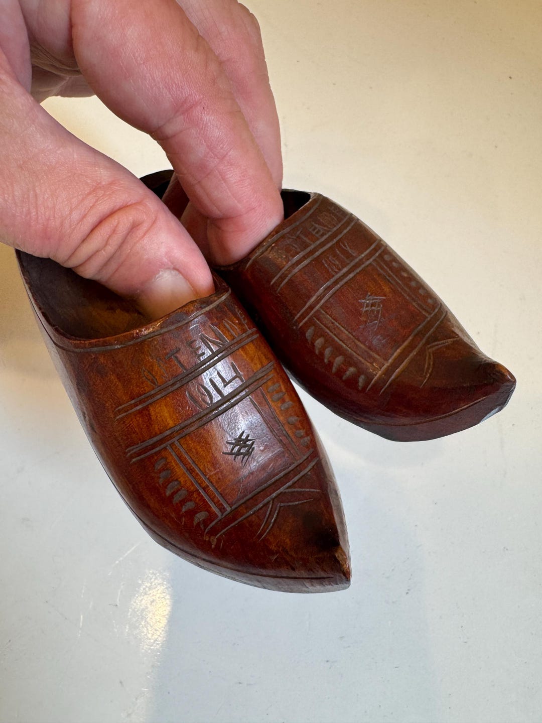 Antique Flemish Souvenir Miniature Wooden Clogs WW1 - Etsy