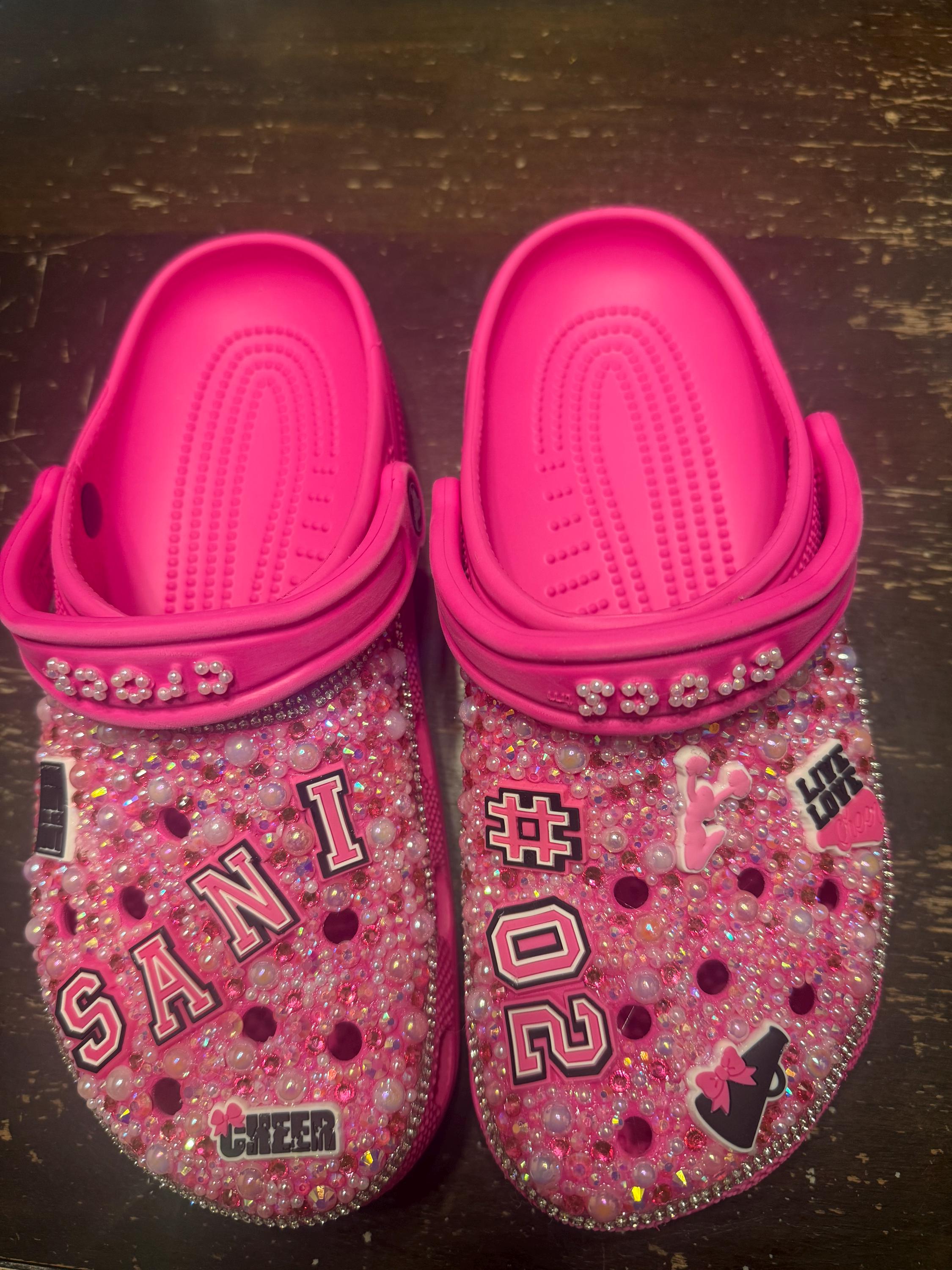 Crocs, Bedazzled, Blinged Out, Jibbitz, Custom, Hand-made, Rhine-stone ...