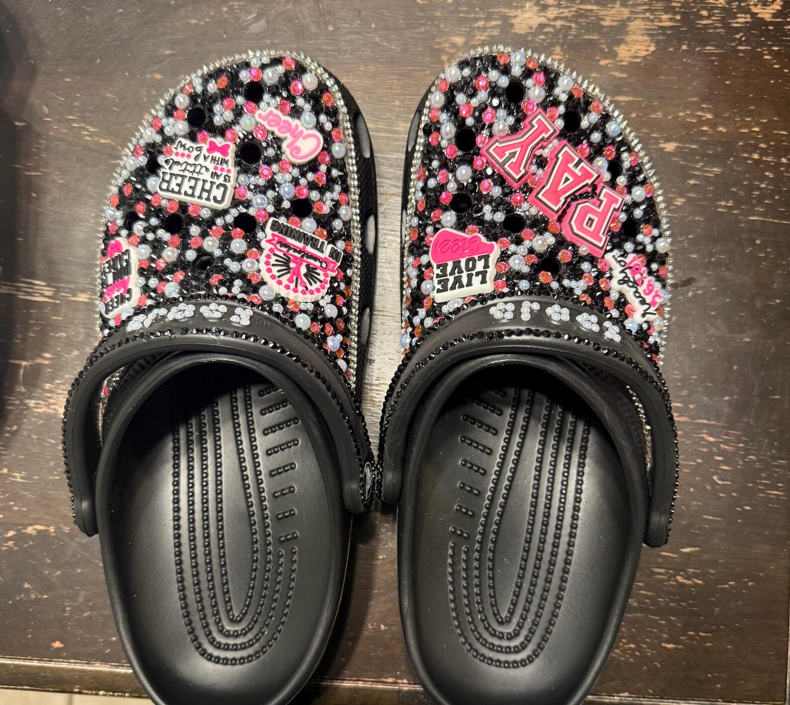 Crocs, Bedazzled, Blinged Out, Jibbitz, Custom, Hand-made, Rhine-stone ...
