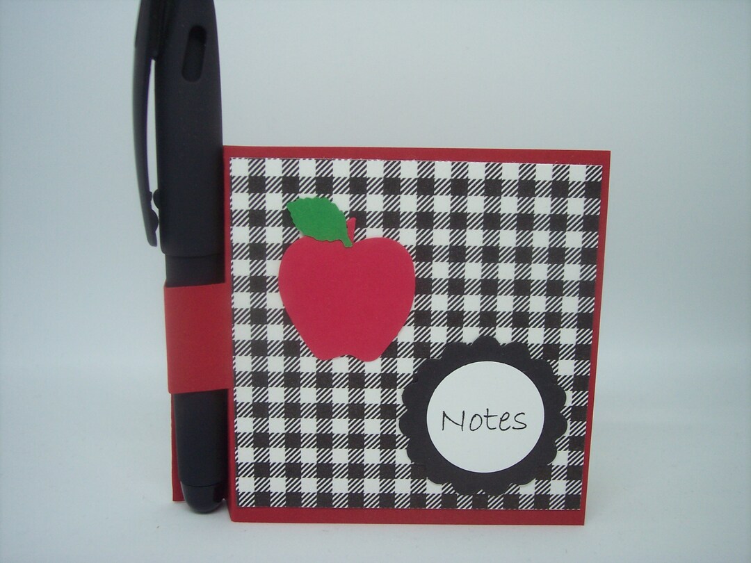 Apple Sticky Note Holder With Gel Pen - Etsy