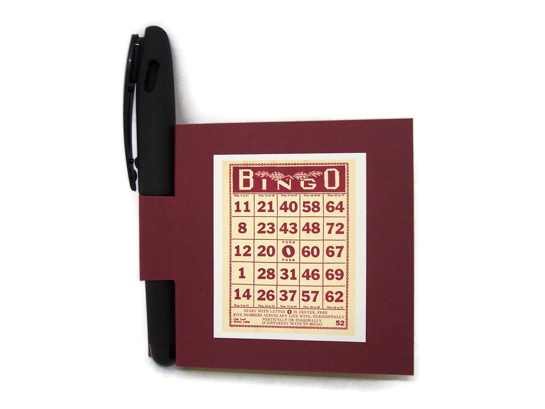 Bingo Sticky Note Holder With Mini Gel Pen - Etsy