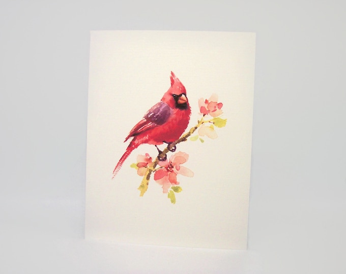 Cardinal Note Cards Set of Six. Blank Inside. Printed on Quality Linen ...