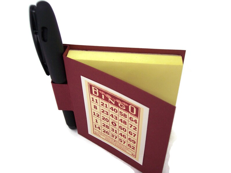 Bingo Sticky Note Holder With Mini Gel Pen - Etsy