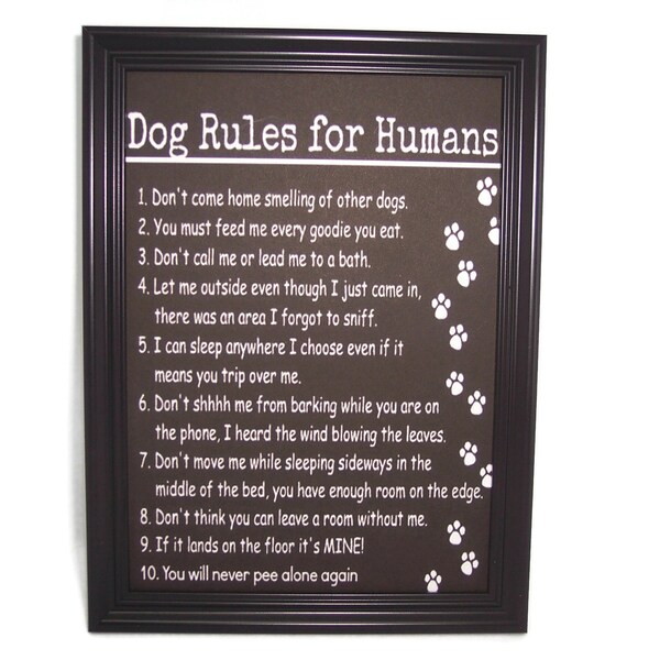 Dog Rules for Humans - Etsy