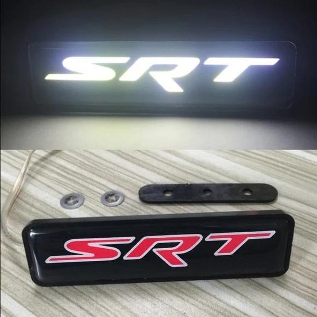 LED Light Emblem Front Grille Badge for SRT Vehicles Hellcat Scatpack ...