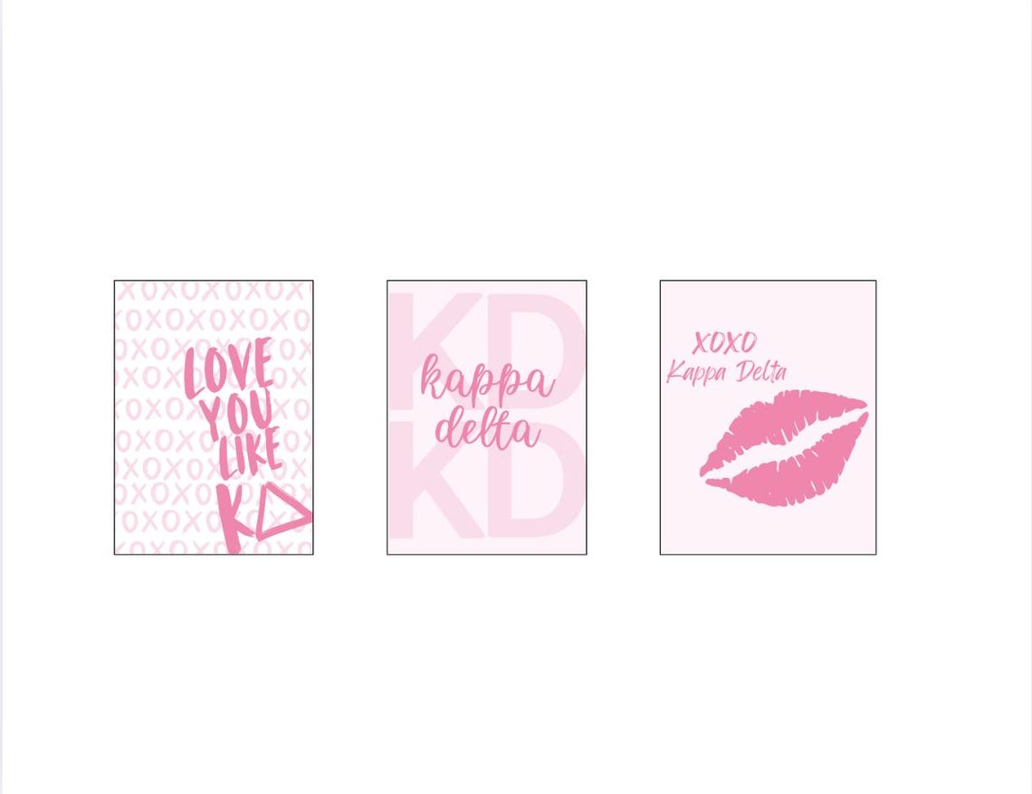Kappa Delta Pink Wall Decor Prints - Etsy