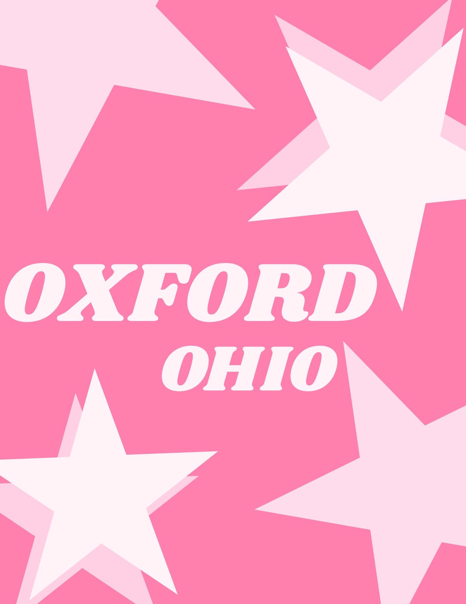 Pink Miami University Prints | Miami University Oxford Ohio | Dorm Room ...