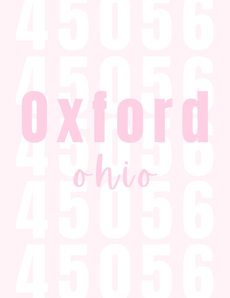 Miami University Light Pink College Dorm Room Wall Prints - Etsy