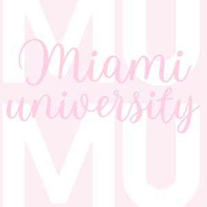 Miami University Light Pink College Dorm Room Wall Prints - Etsy