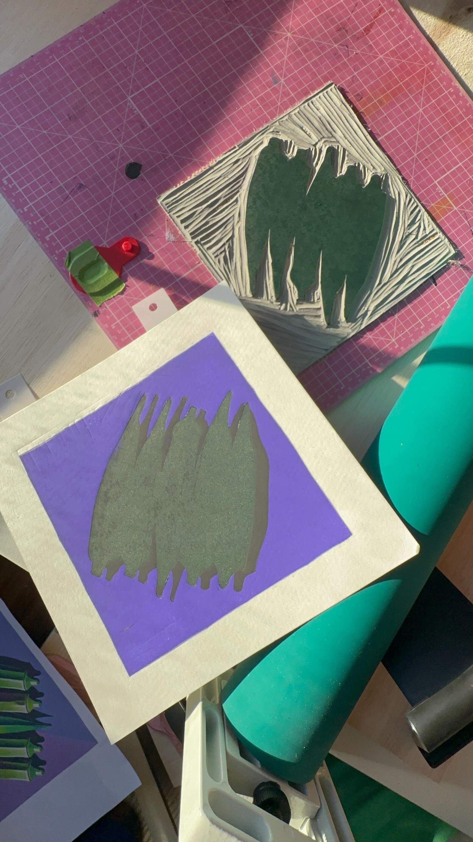 Okra Linocut Block Print Original Art Kitchen Art Print - Etsy