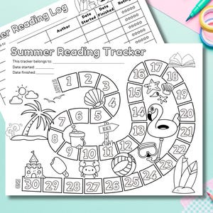 Summer Reading Challenge | Printable Coloring Pages | 30-day Reading ...