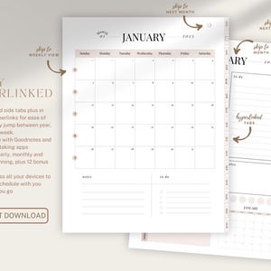 2025 Digital Planner With Hyperlinks - Syncs Across Devices ...