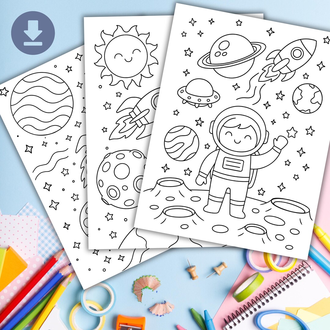 Space Coloring Pages for Kids | Printable Space Sheets |summer Camp ...