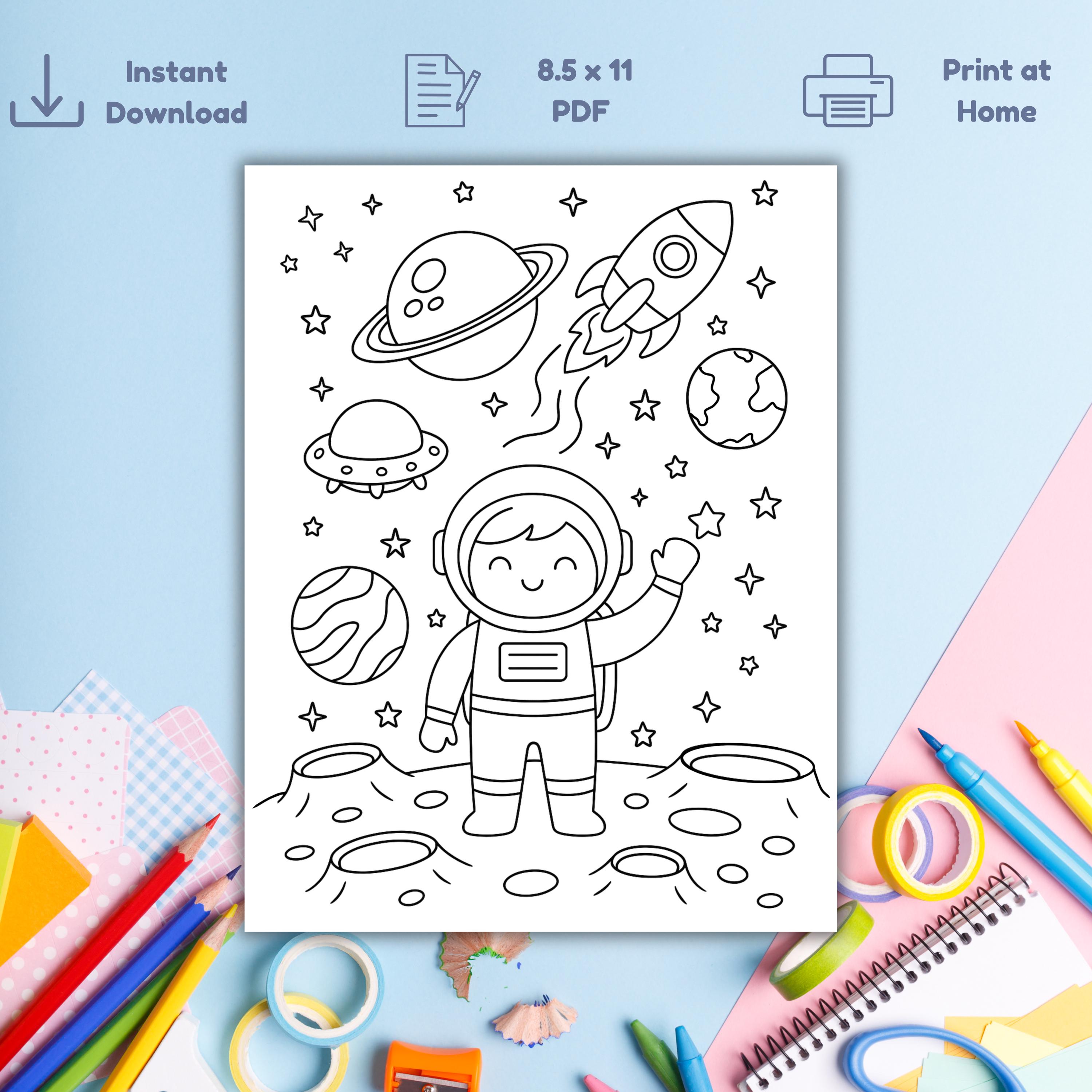 Space Coloring Pages for Kids | Printable Space Sheets |summer Camp ...