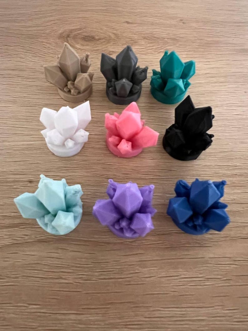 3D Printed Crystal Clusters, Neptune 3 Pro 3D Printed Crystals, Fantasy ...