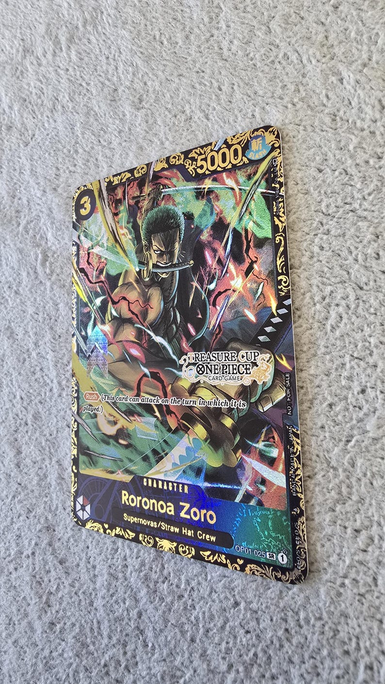 Custom ART CARD ~ One Piece Roronoa Zoro Treasure Cup Championship ...