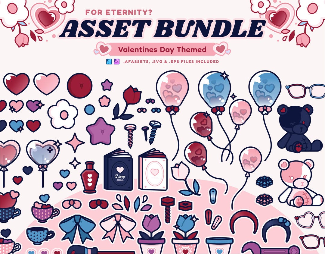 For Eternity? - Valentines Day Asset Bundle | 65 Vector Elements ...