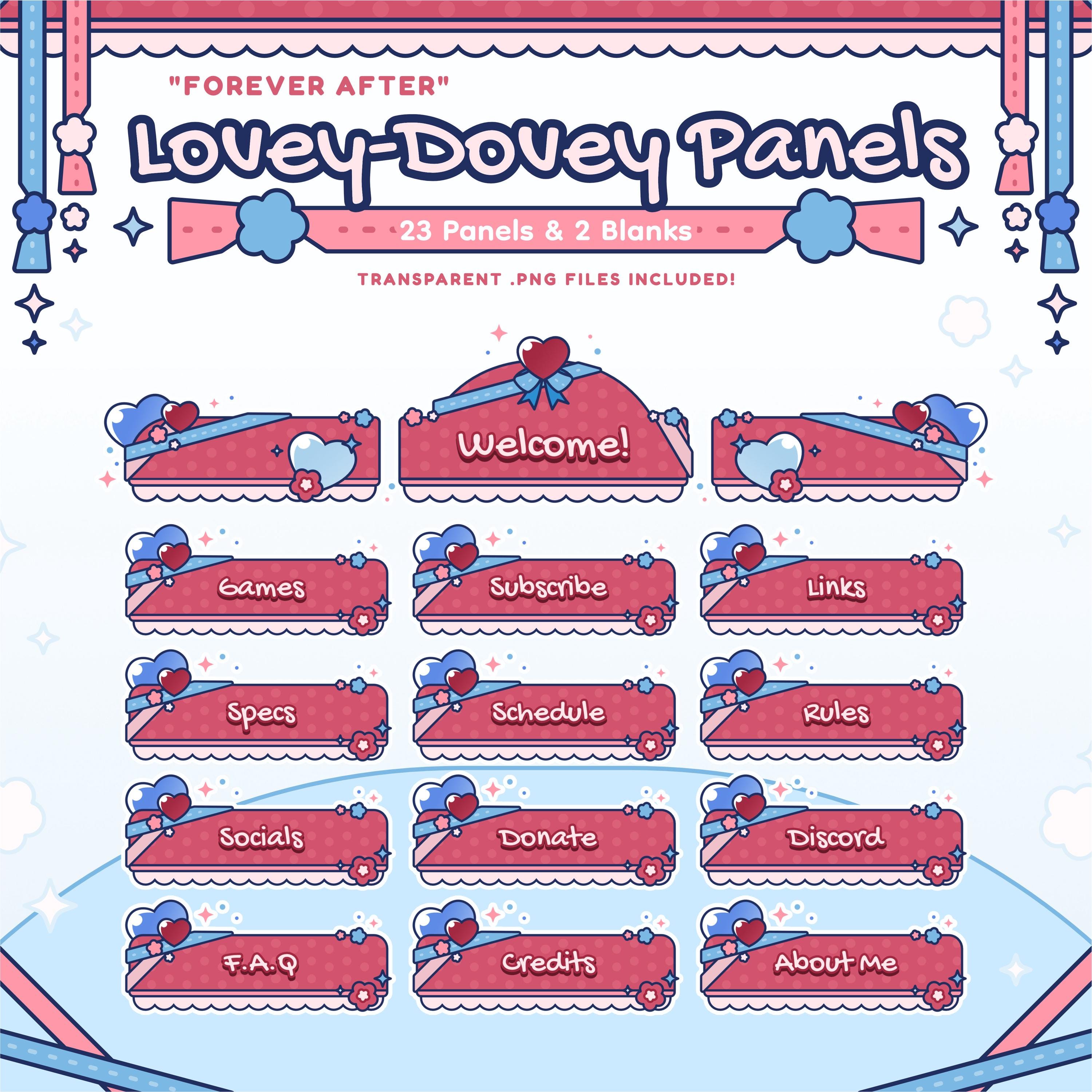 Forever After - Lovey-dovey Streamer Bundle | Stream Overlays | 25 ...