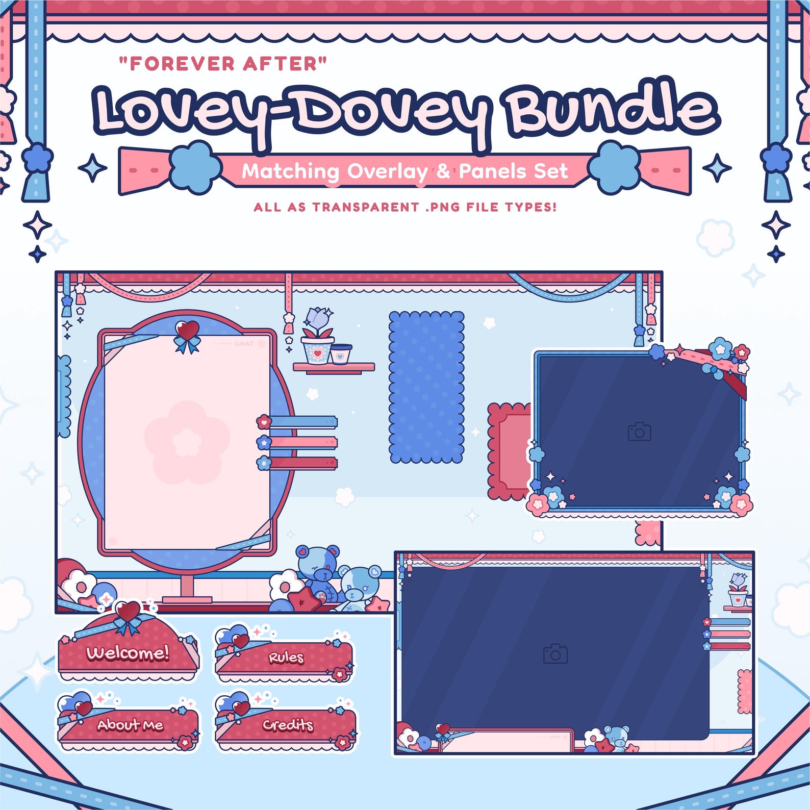 Forever After - Lovey-dovey Streamer Bundle | Stream Overlays | 25 ...