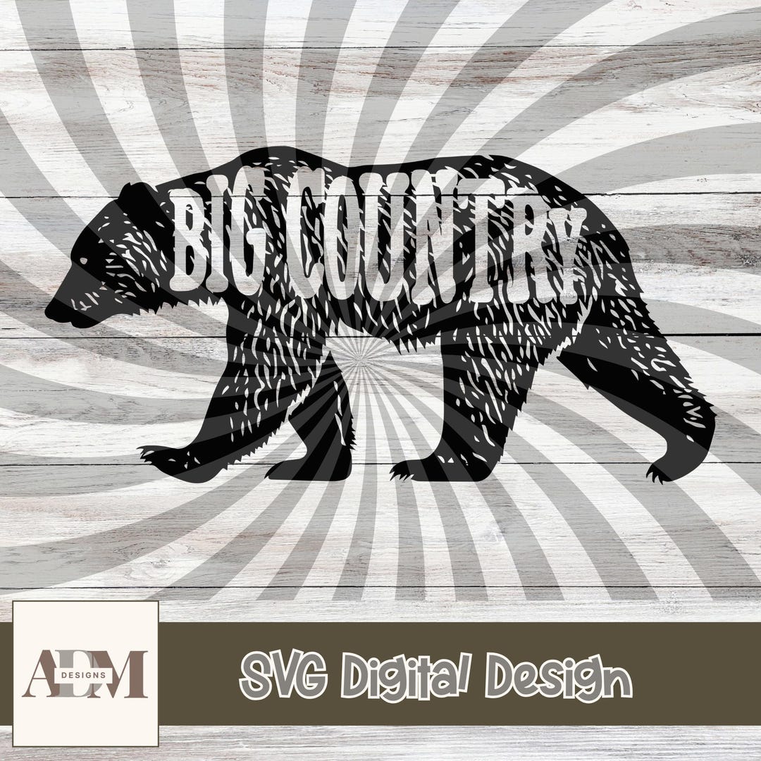 Big Country Bears Cutout, Bears, Bear Silhouette, Mascot, School Pride ...