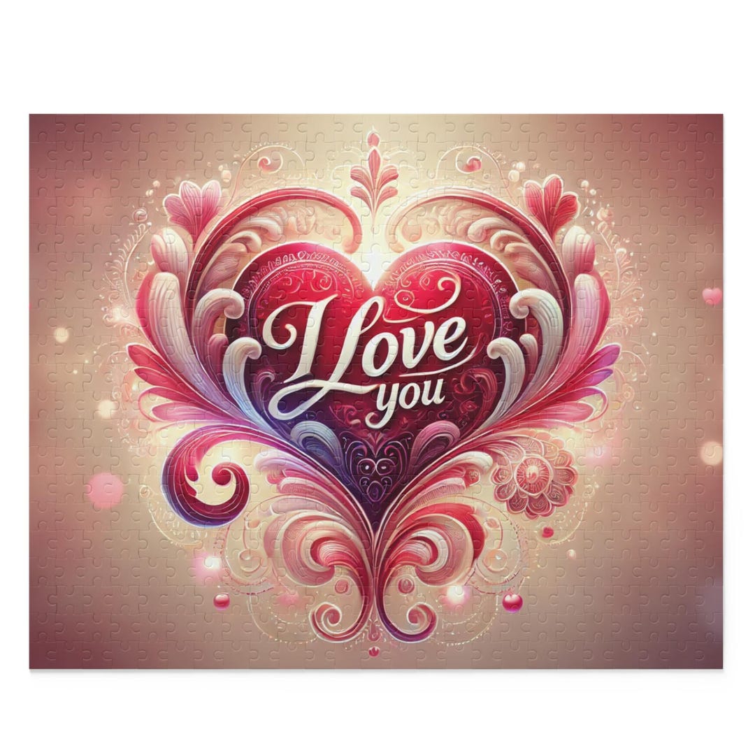 Romantic Love Puzzle Heart Design, 120/252/500-piece Jigsaw, Perfect ...