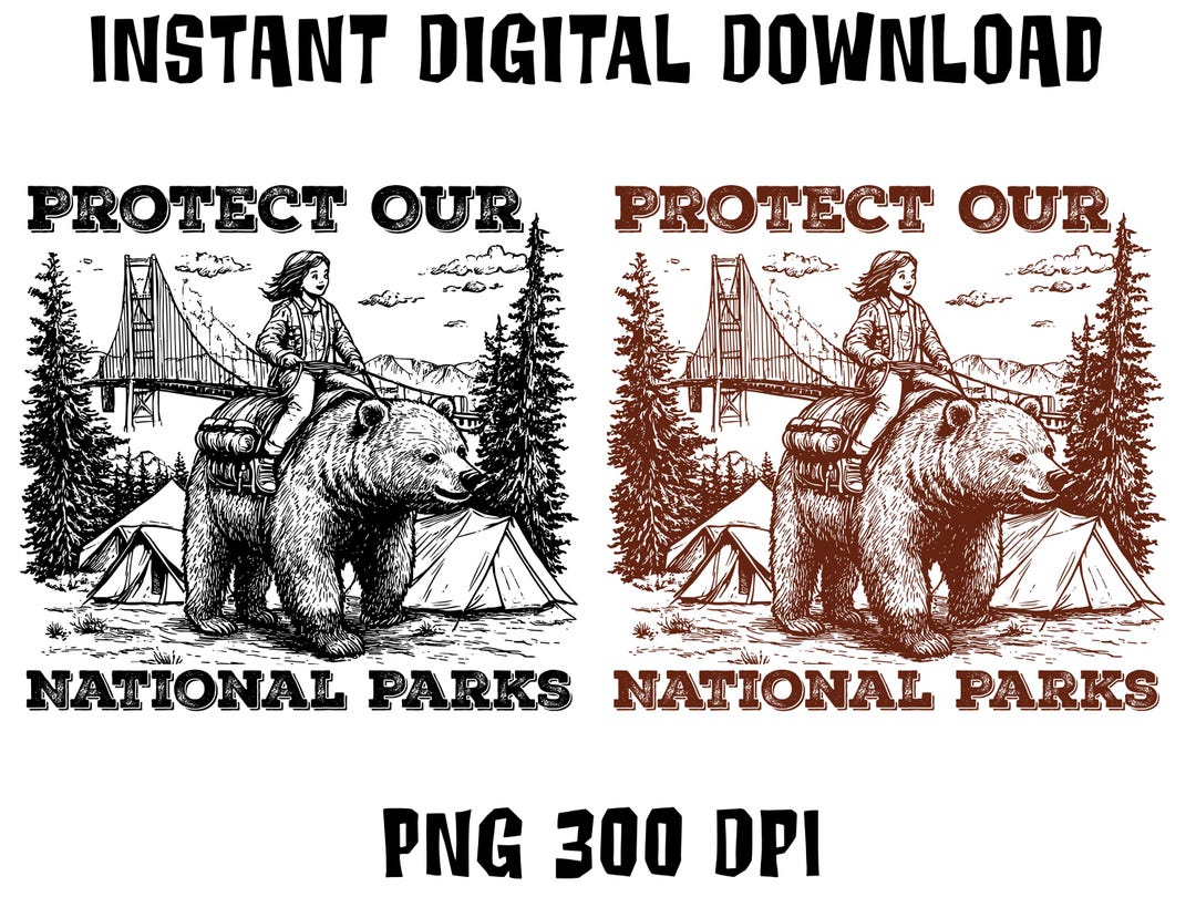 Protect Our National Parks PNG, Smokey Bear Resist PNG, Retro Vintage ...