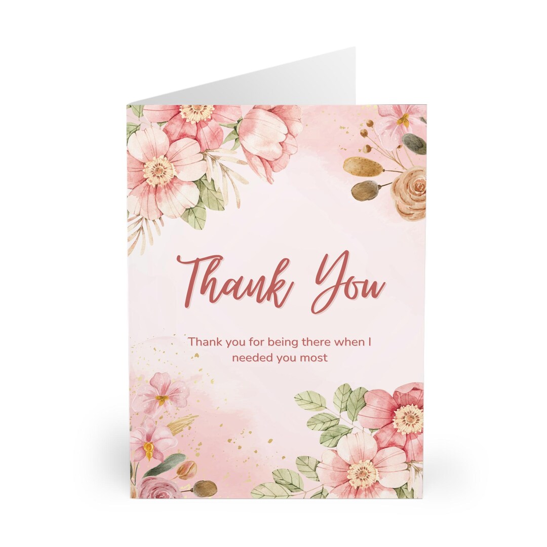Floral Thank You Greeting Cards (5 Pack), Note Cards, Stationery Set ...