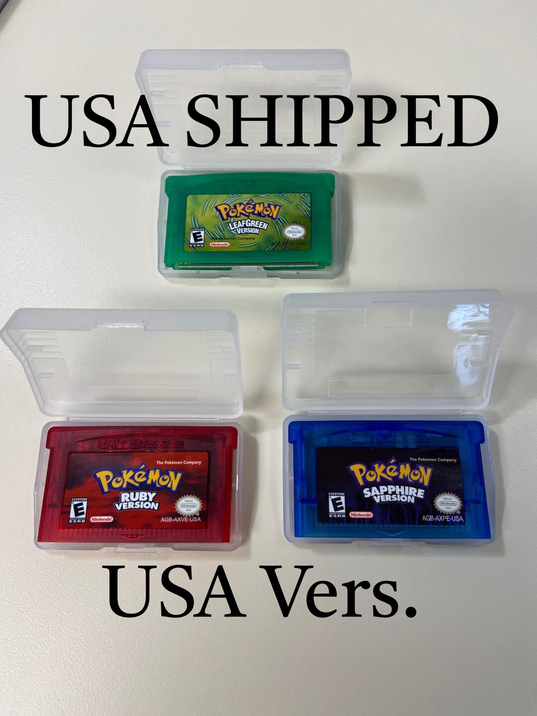 GBA Pokemon Leaf Green, Ruby, Sapphire (USA) *tested, Saves* - Etsy