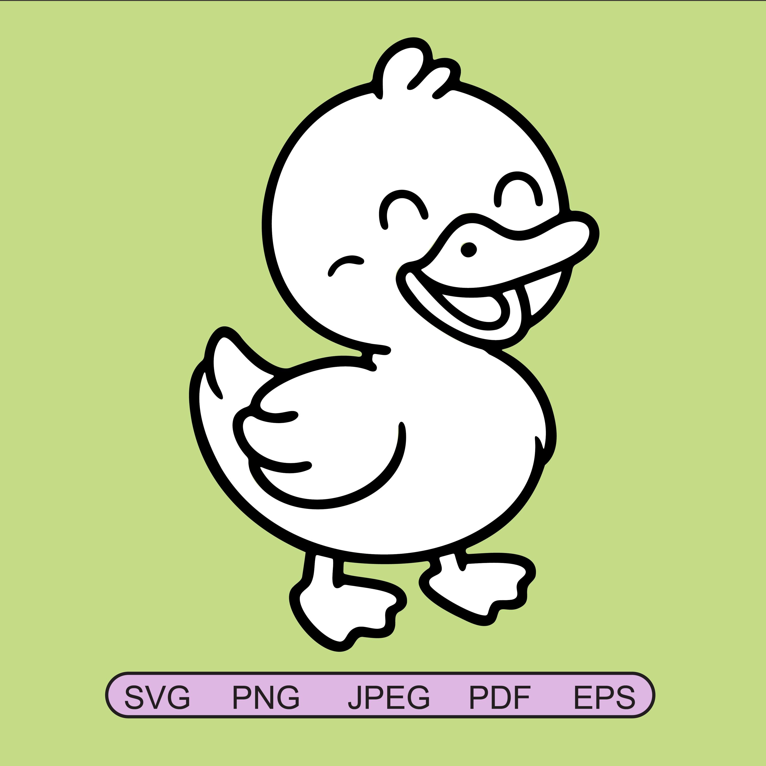 Cute Duck SVG, Cut File, Cricut, Silhouette & Brother Cut File, Clipart ...