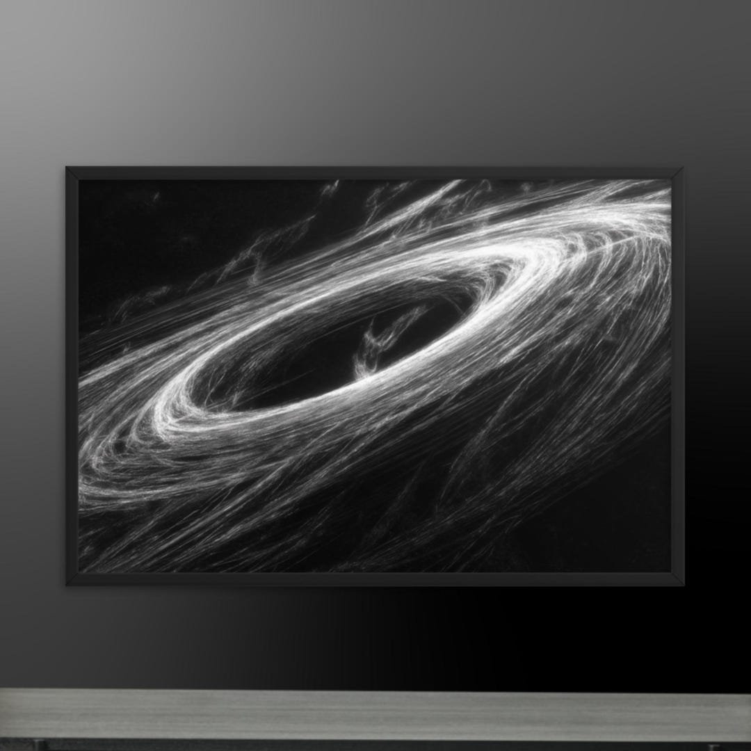 Stunning Quasar Art Print - Framed Contemporary Poster in Metal Frame ...