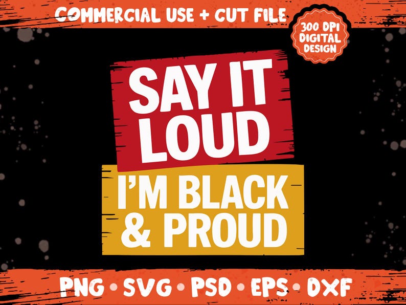 Say It Loud I'm Black and I'm Proud Png Svg, Juneteenth 1865 ...