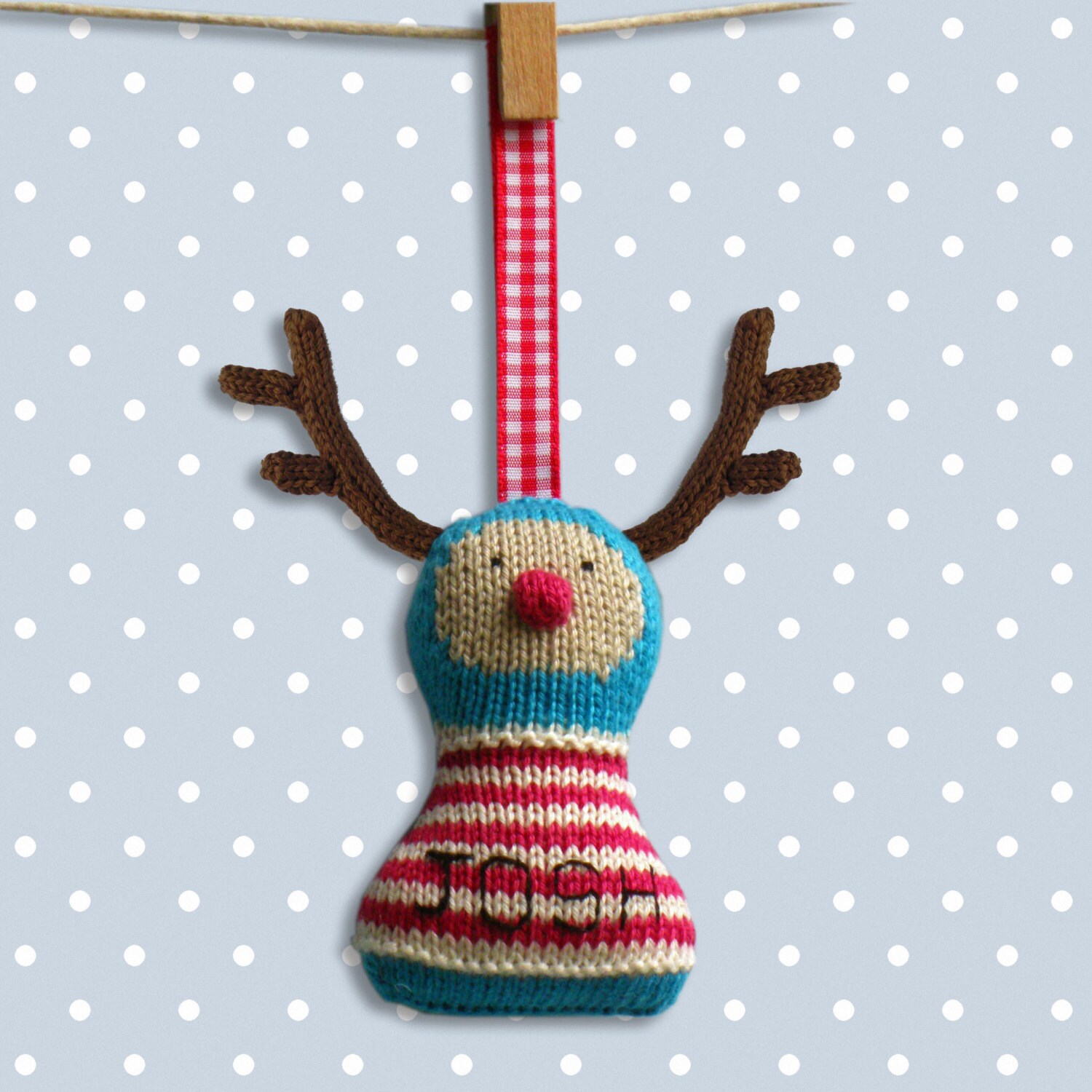 Rudolph Knitting Pattern. Christmas Decoration / Holiday - Etsy