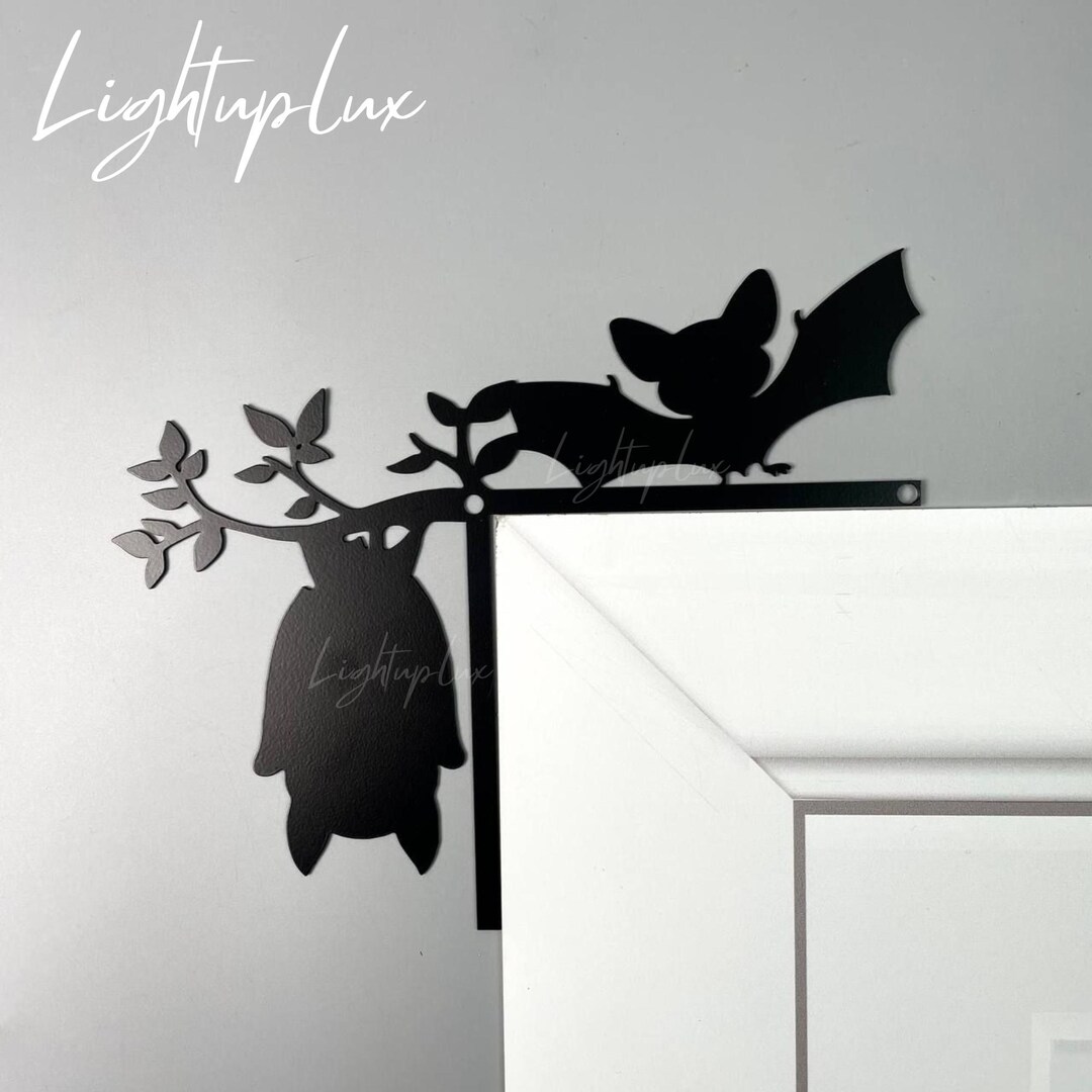 Bat Door Corner Metal Wall Art | Bat Lovers Bedroom Door Decoration ...