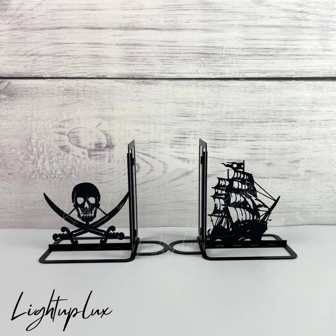 Personalized Pirate Bookend for Office Desk Decor, Pirate Ship Lover ...