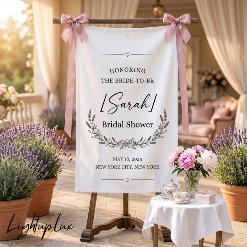 Custom Wedding Banner Sign, Linen Welcome Decor, Elegant Marriage ...
