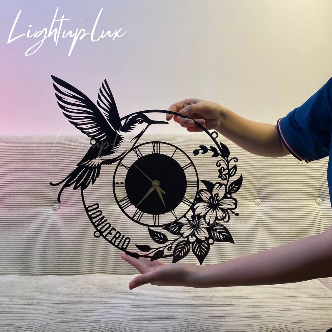 Custom Hummingbird Metal Wall Clock | Unique Wall Clock for Home Decor ...