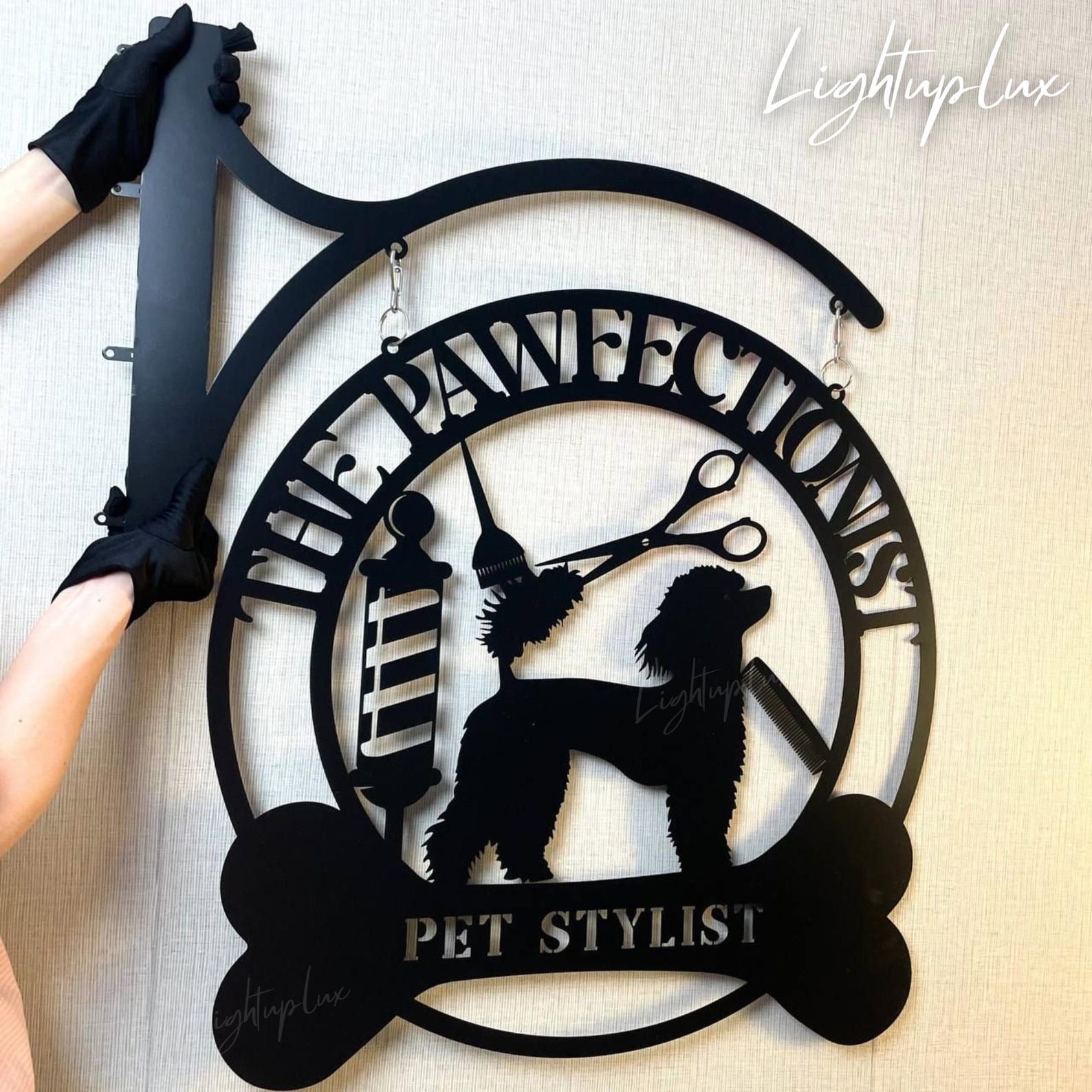 Personalized Pet Grooming Spa Metal Hanging Sign | Dog Grooming ...