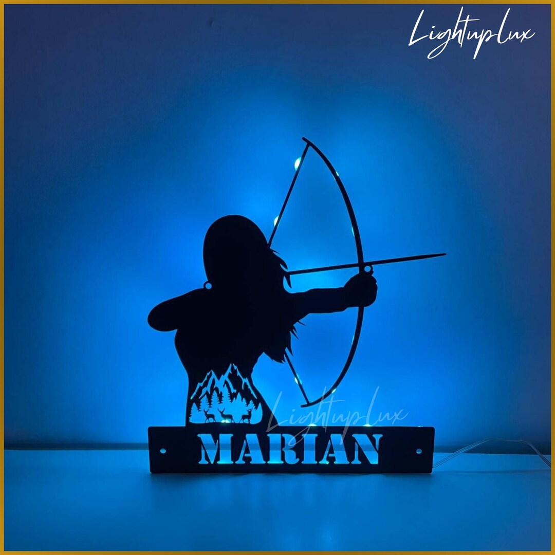 Personalized Girl Archery Metal Wall Art | Custom Archery Player Name ...