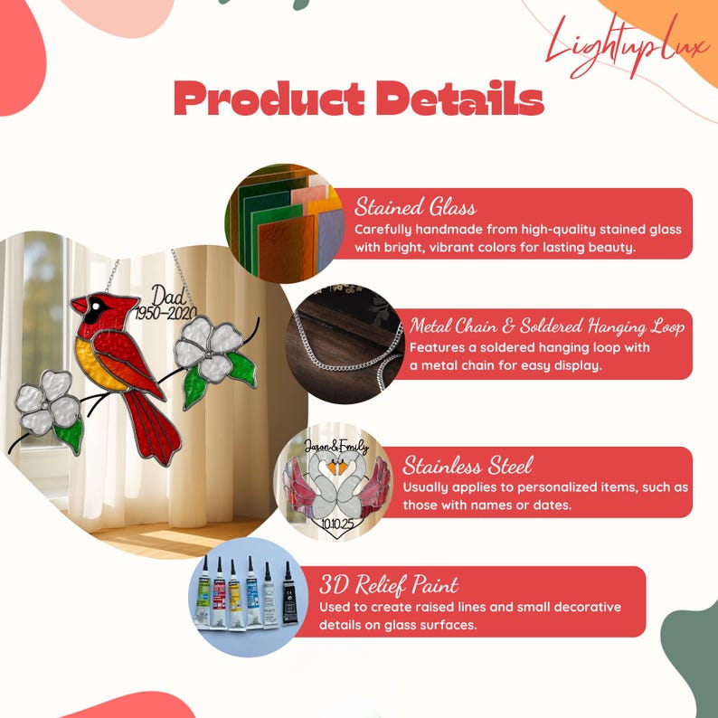 Pink Truck With Colorful Heart Balloons Stained Glass, Handcrafted Love ...