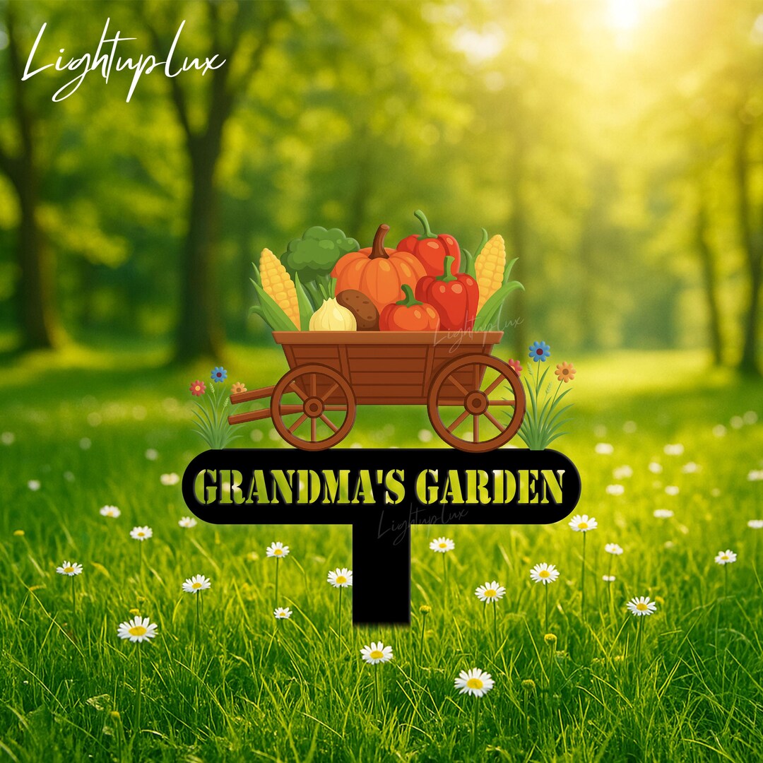 Personalized Vegetable Garden Stake | Custom Veggies Outdoor Yard Art ...