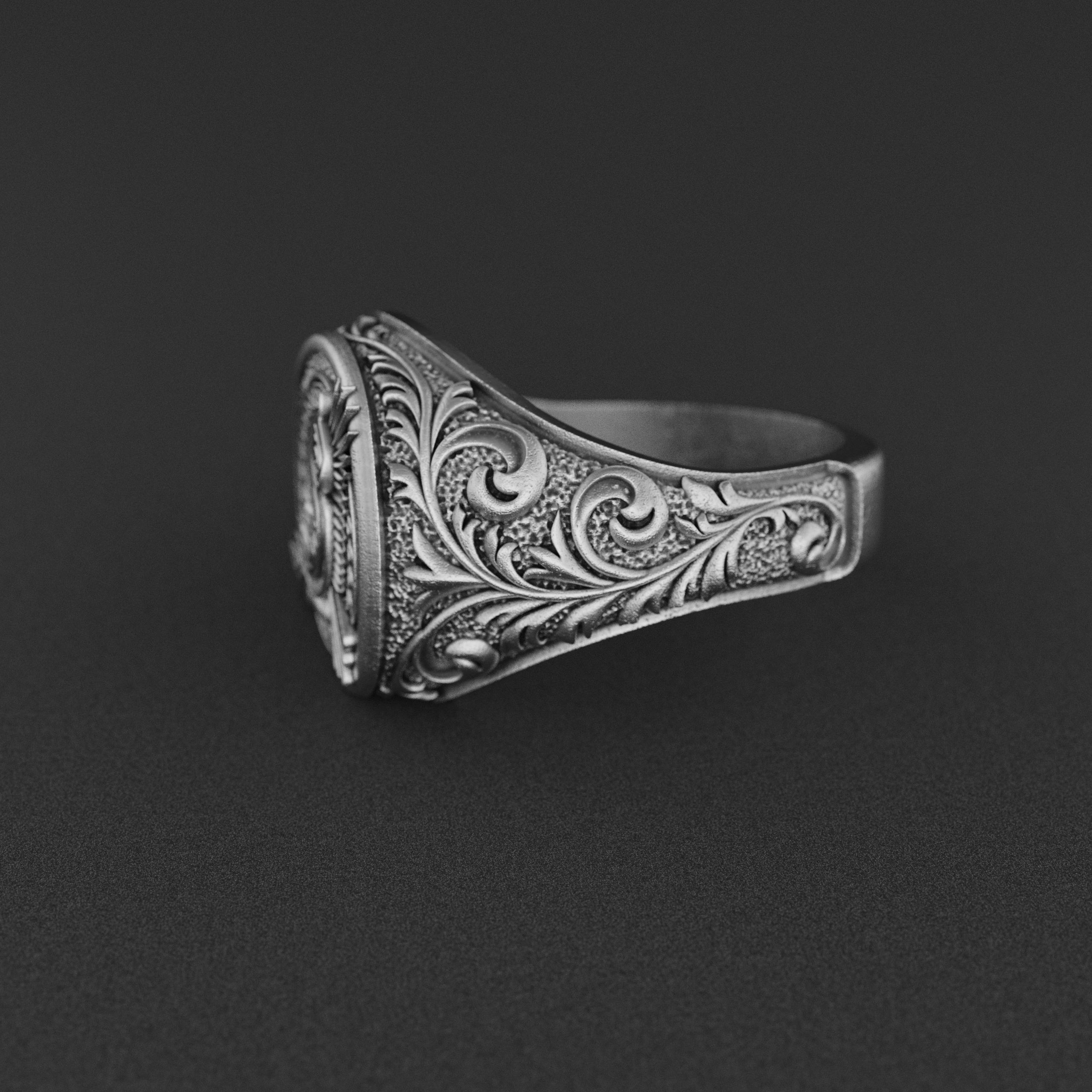 Celtic Raven Signet Ring, Norse Mythology Viking Jewelry, Sterling ...