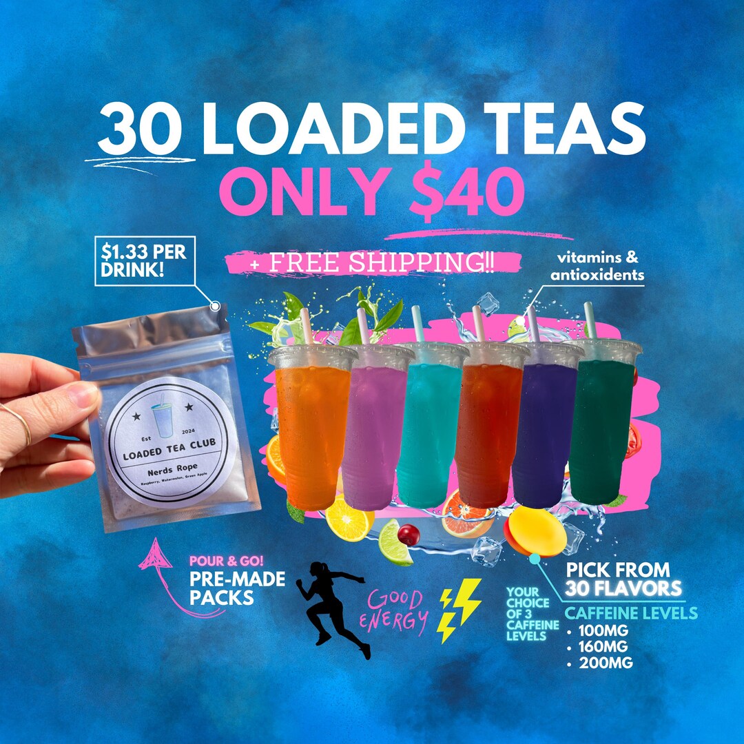 30-day Supply of Loaded Tea! | 30 Sugar-free Loaded Tea Packets ...