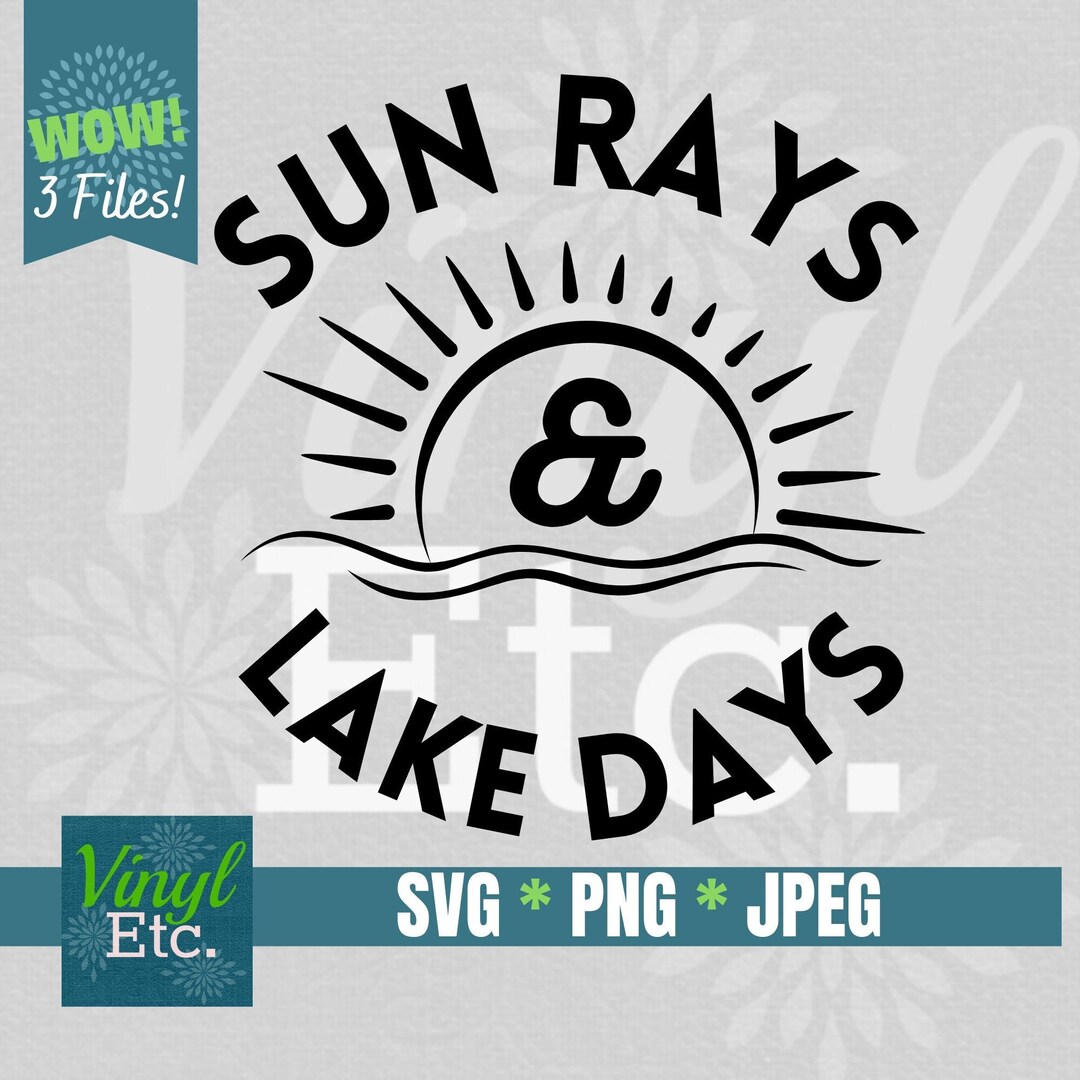 Sun Rays Lake Days SVG, Été svg, Lac svg, Soleil svg - Etsy France