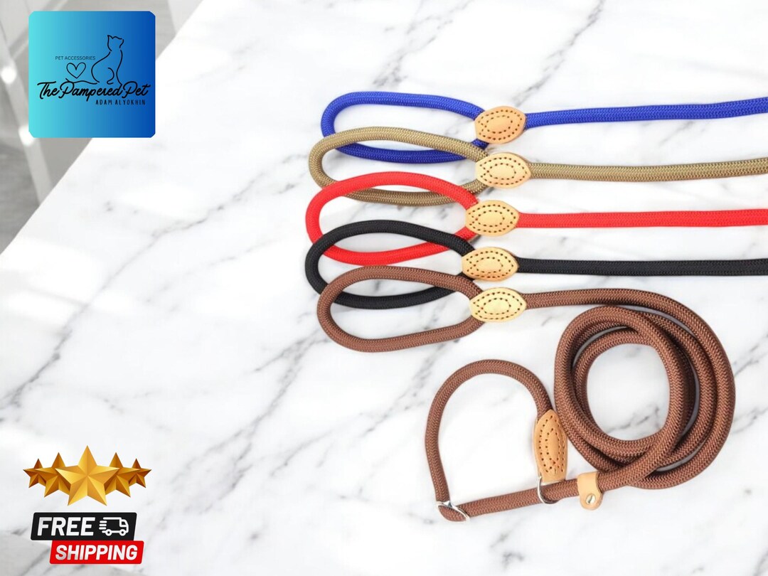 Strong Slip Rope Lead | Heavy-duty Training Leash | Adjustable Loop for ...