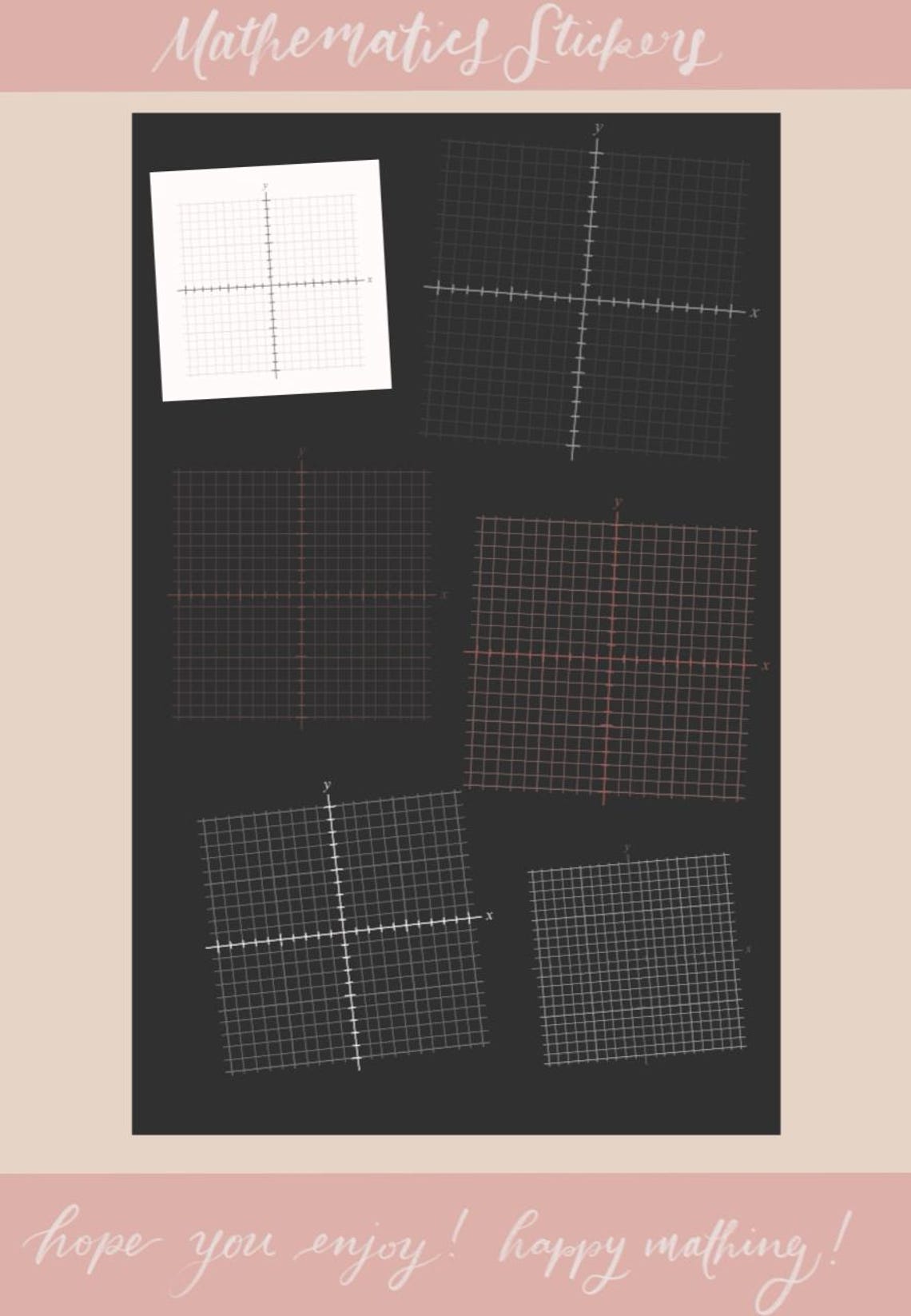 Cute Goodnotes Math Cartesian Plane Stickers With Transparent ...