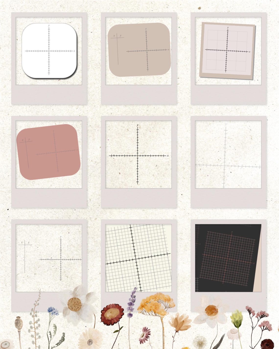 Cute Goodnotes Math Cartesian Plane Stickers With Transparent ...