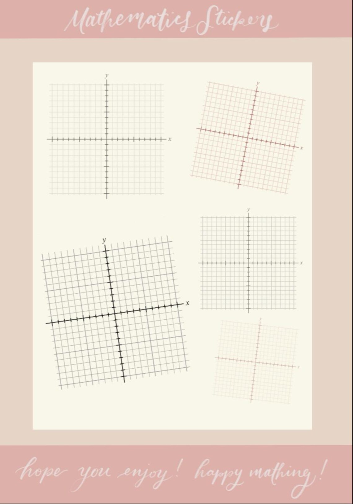 Cute Goodnotes Math Cartesian Plane Stickers With Transparent ...