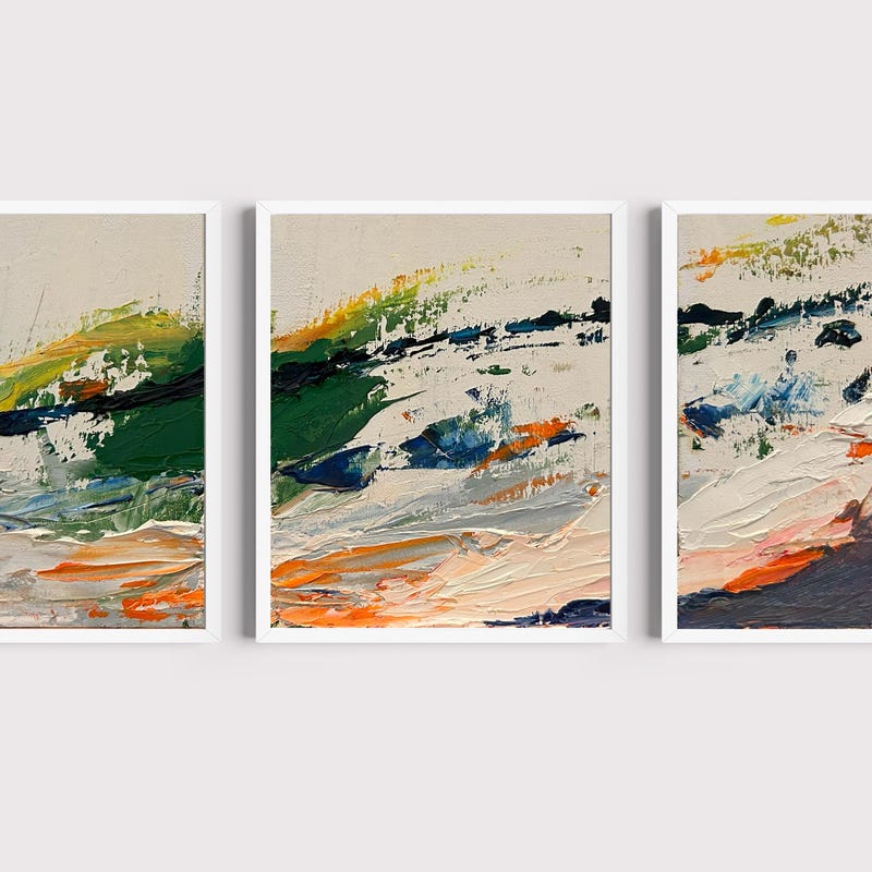 Triptych Painting - Etsy