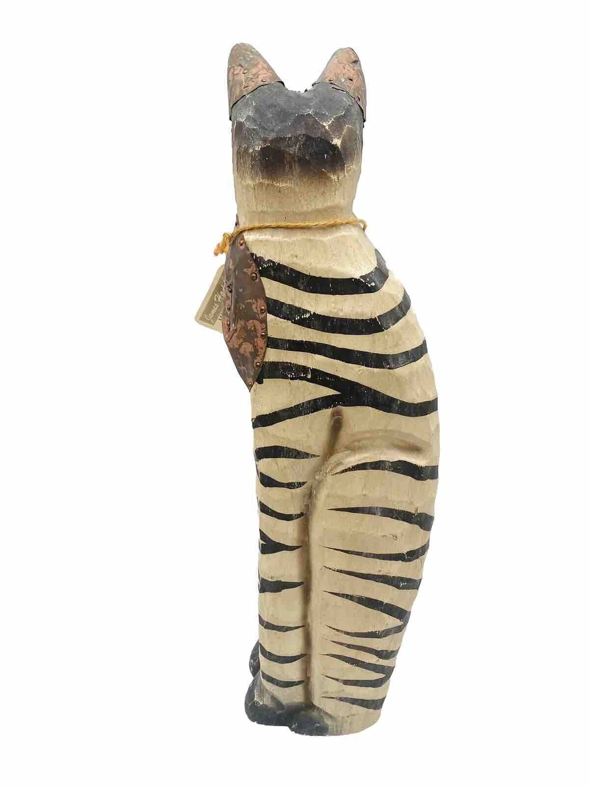 Vintage James Haddon Carvedsigned Painted Wood Zebra Folk Art Safari W ...