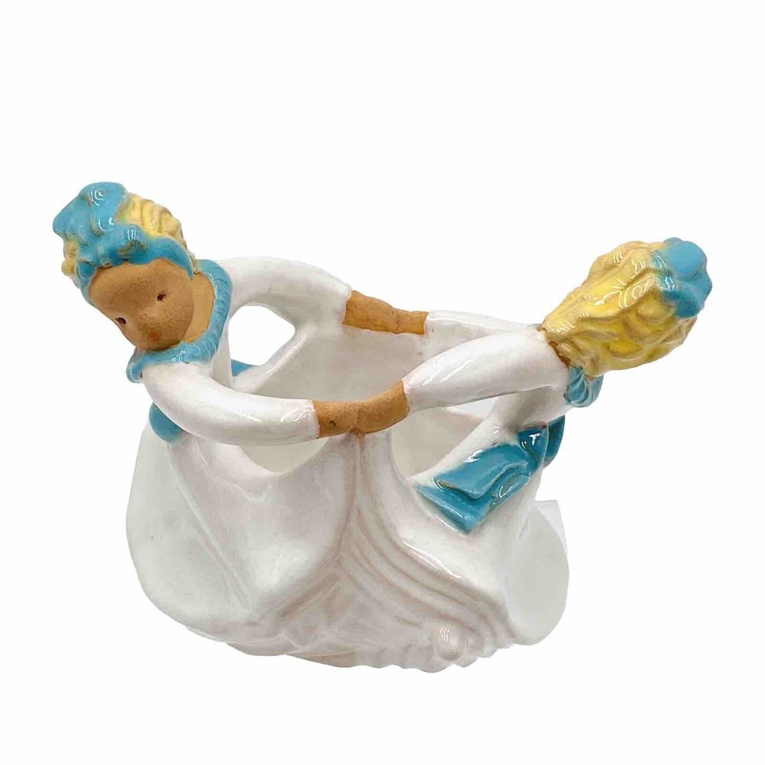 Vintage Sorcha Boru Pottery 2 Dancing Girls Figurine Planter Bowl ...